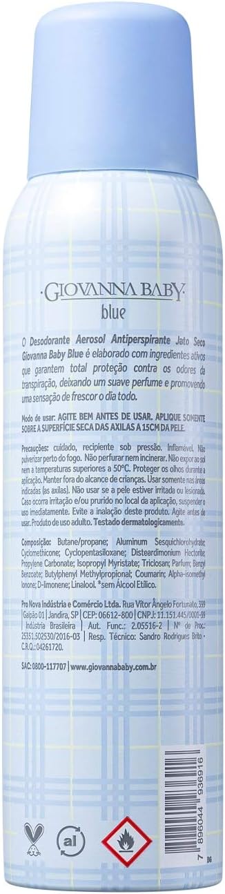 Desodorante Aerossol 150Ml Blue Giovanna Baby Azul