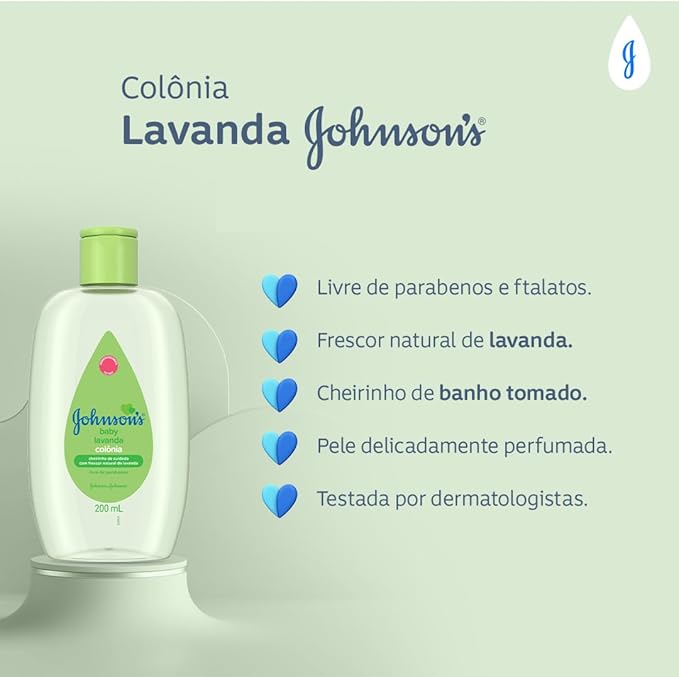 Johnson's Baby Colônia Refrescante Lavanda Para Bebês,200ml