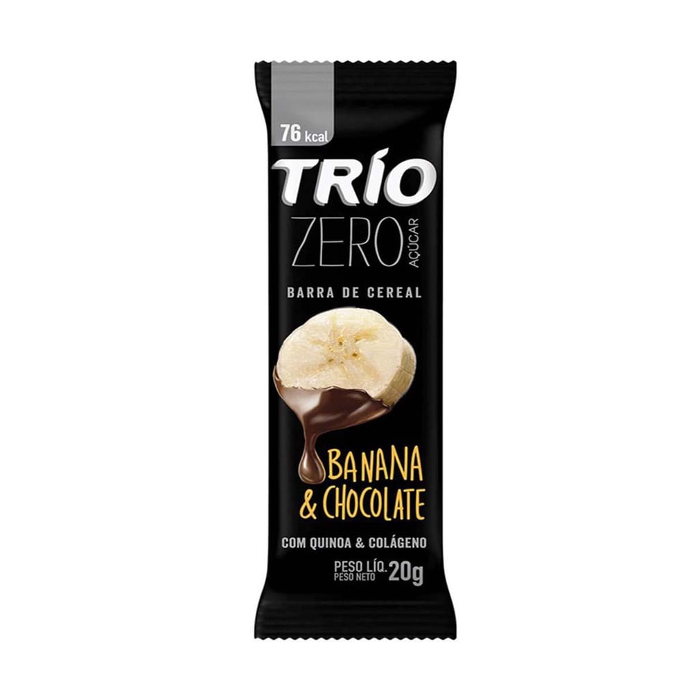 Barra de Cereais Trio Banana Com Chocolate Zero 18g