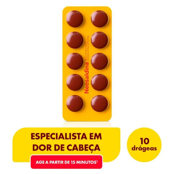 Neosaldina Dipirona 300mg + Mucato de Isometepteno 30mg + Cafeína 30mg ...