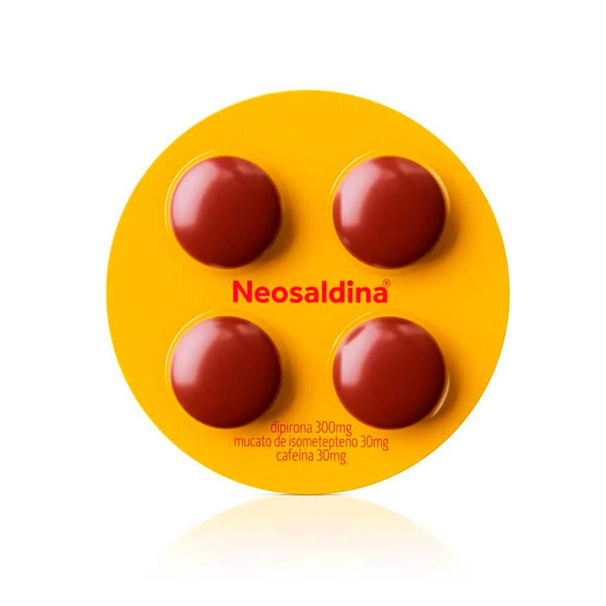 Neosaldina Dipirona 300mg + Mucato de Isometepteno 30mg + Cafeína 30mg ...