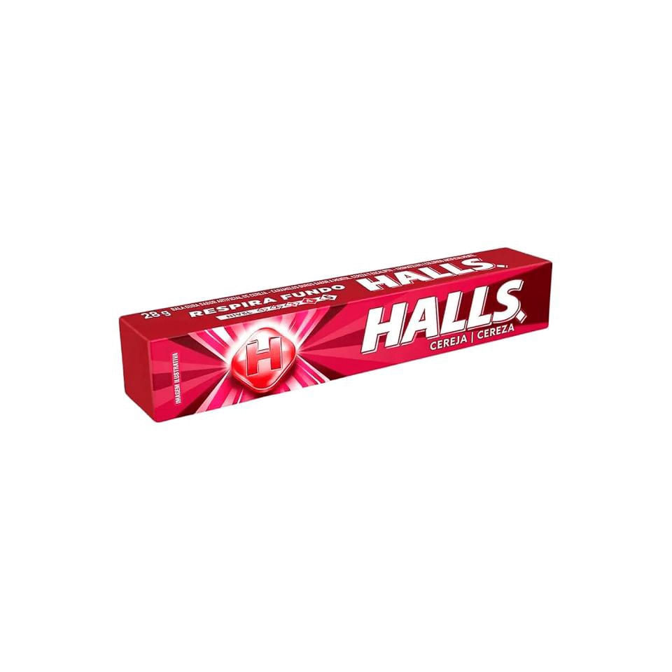 Bala Halls Sabor Cereja com 28g