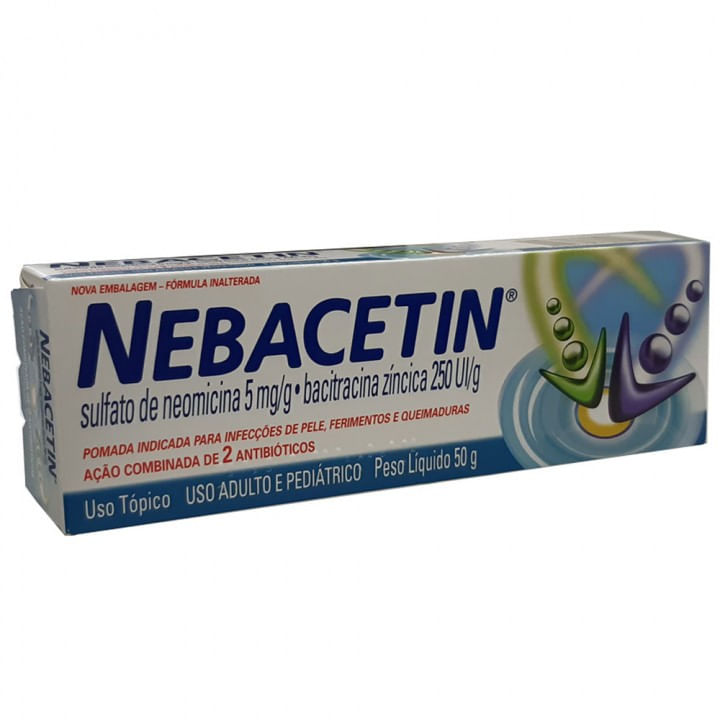 Nebacetin 250UI/g + 5mg/g Pomada 50g