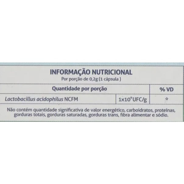 Leflora Lactobacillus Acidophilus 12 Cápsulas | Saúde Intestinal