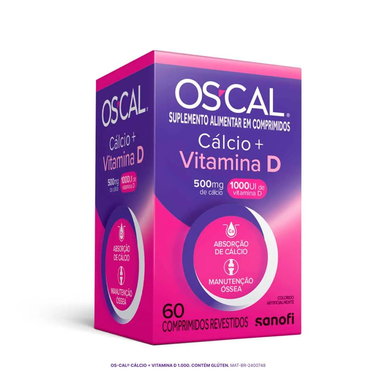 Os-Cal D 500mg+1.000UI 60 Comprimidos