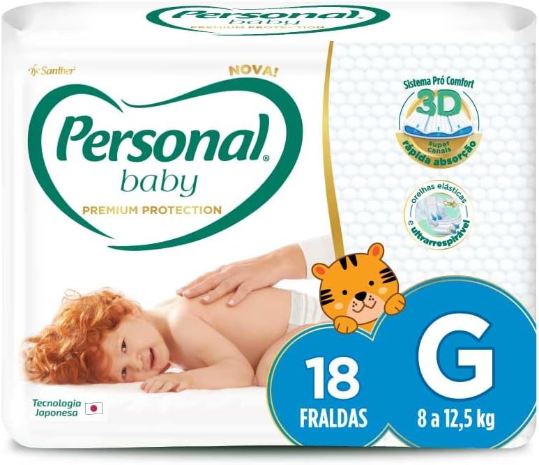 Personal Fralda Baby Premium Protection G 18 Unidades