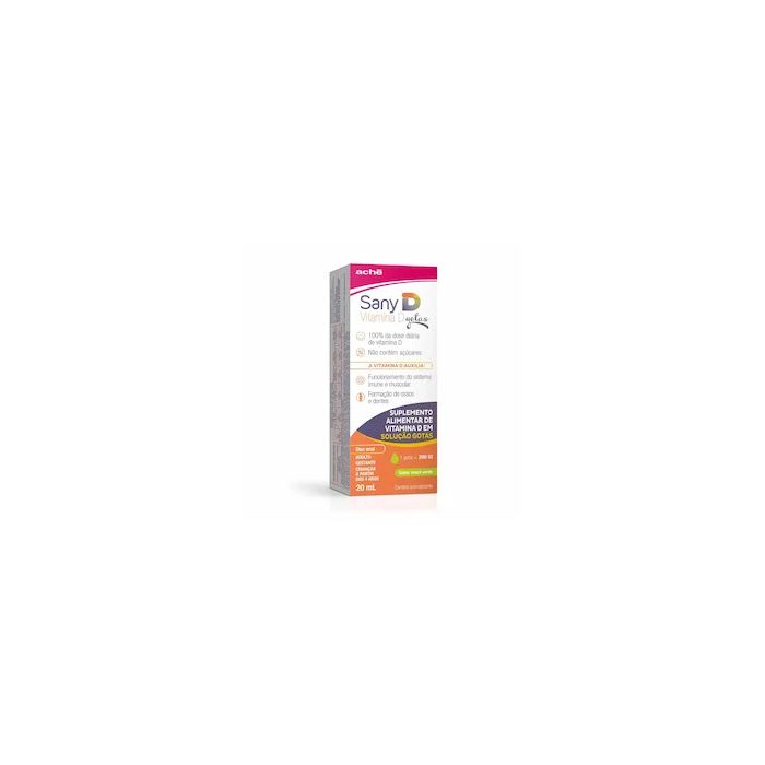 Vitamina D 200 UI Sany D Gotas Maçã Verde 20 ml