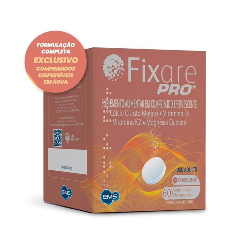 Cálcio Efervescente Fixare Pro+ MDK 60 comprimidos