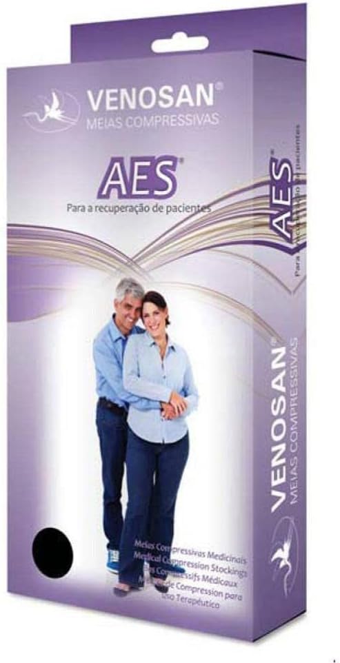 Meia Venosan AES AD Compressao Pe Aberto 18MMHG Branca M