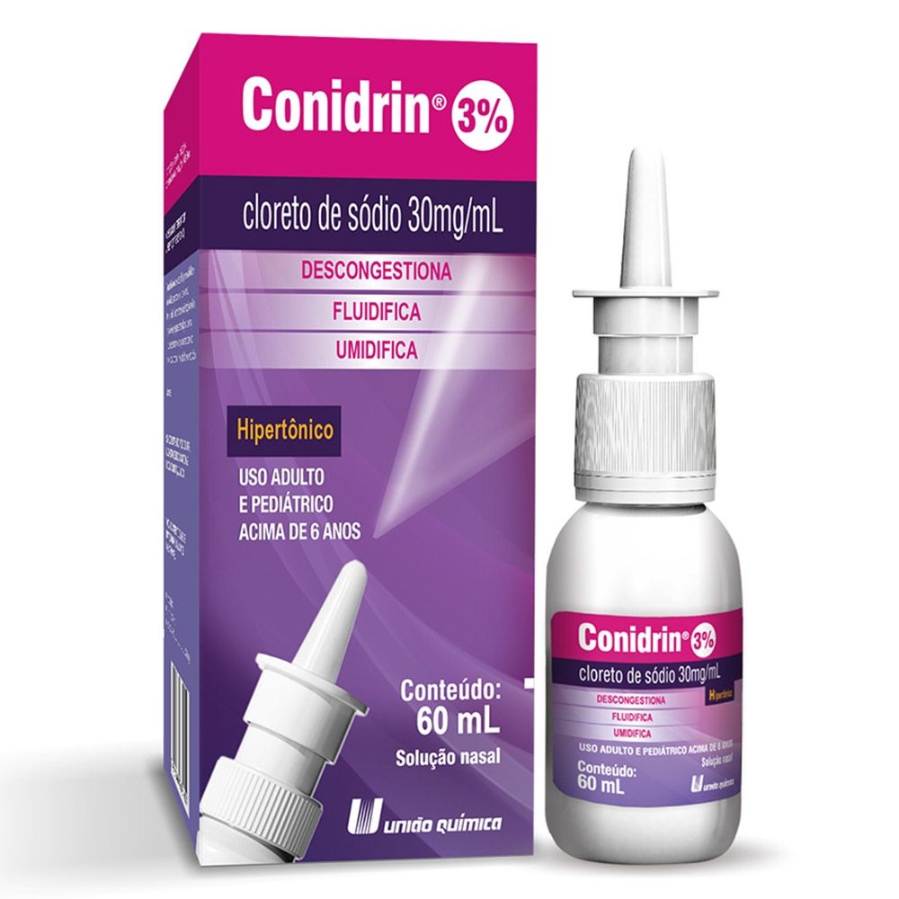 Conidrin 3% 30mg/mL, caixa com 1 frasco spray com 60mL de solução de ...