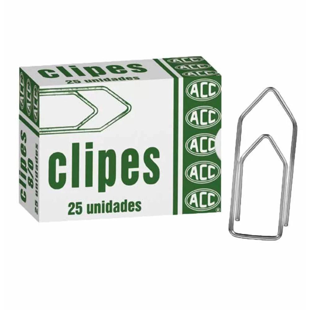Clips n.8/0 galvanizado 5,7cm cx c/025 unids. - ACC