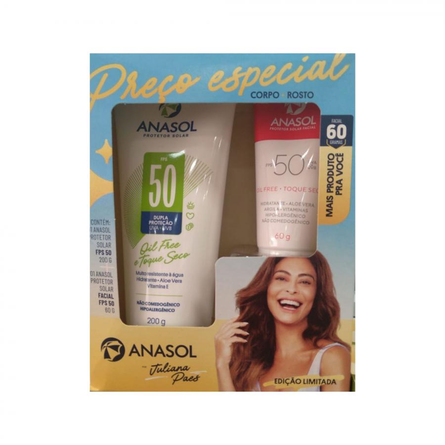 Kit Protetor Solar Anasol FPS50 Corporal 200g + Facial 60g