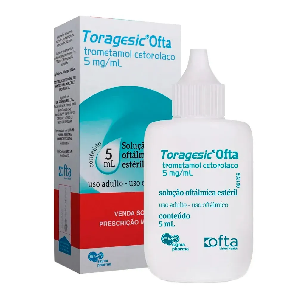 Toragesic Trometamol Cetorolaco 5mg/ml Solução Oftálmica 5ml