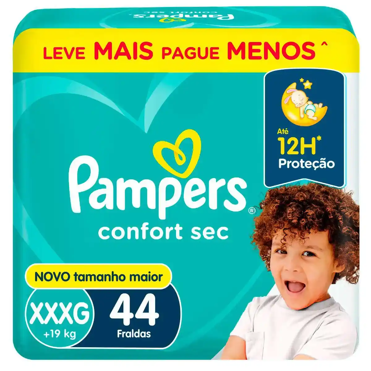 Fralda Pampers Confort Sec Super XXXG – 44 unidades